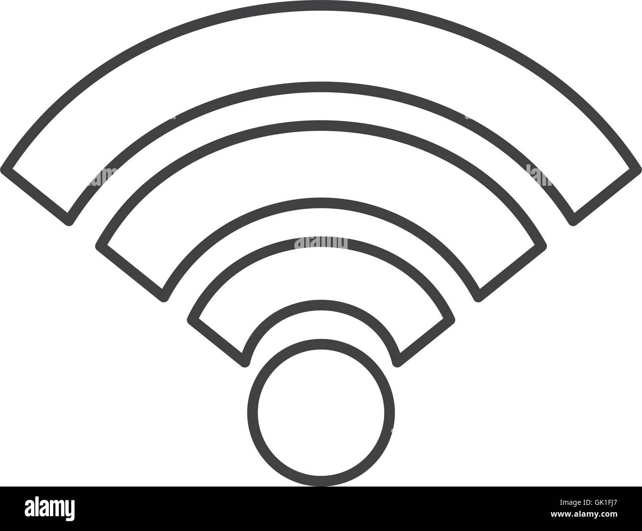 wifi waves signal icon Stock Vector Image & Art - Alamy