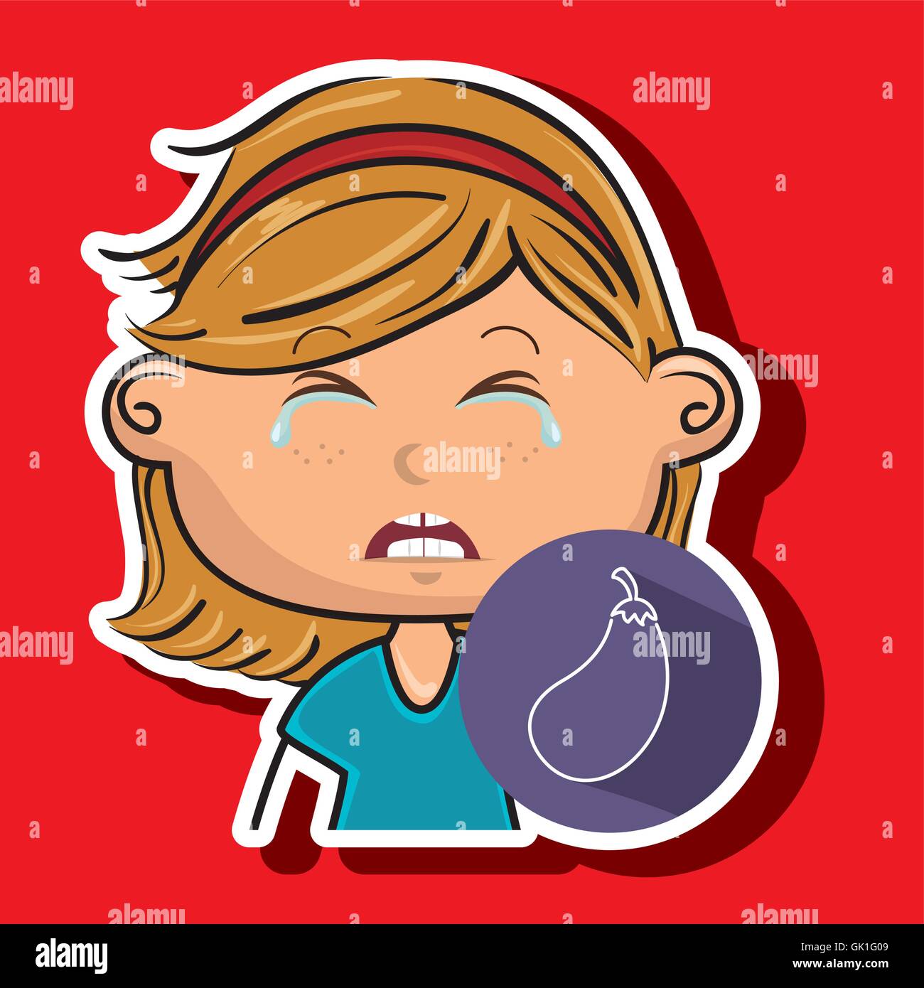 Vegetables face head Stock Vector Images - Alamy