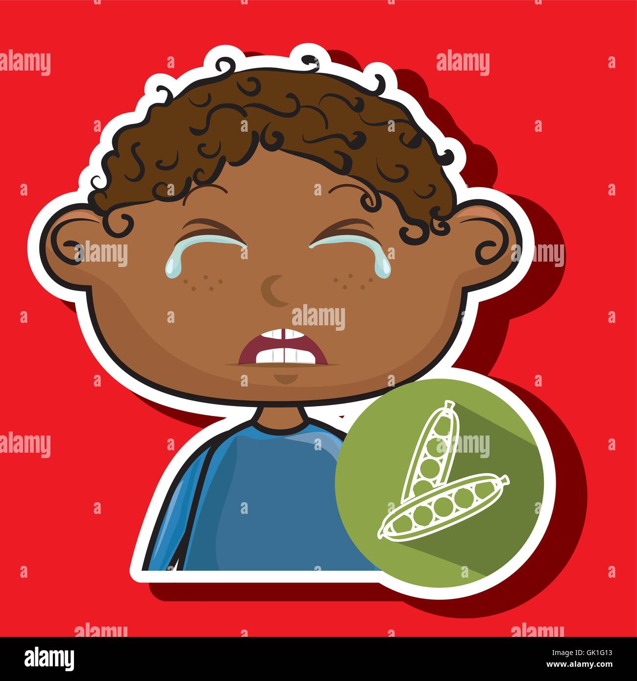 boy vegetable cry Stock Vector Image & Art - Alamy
