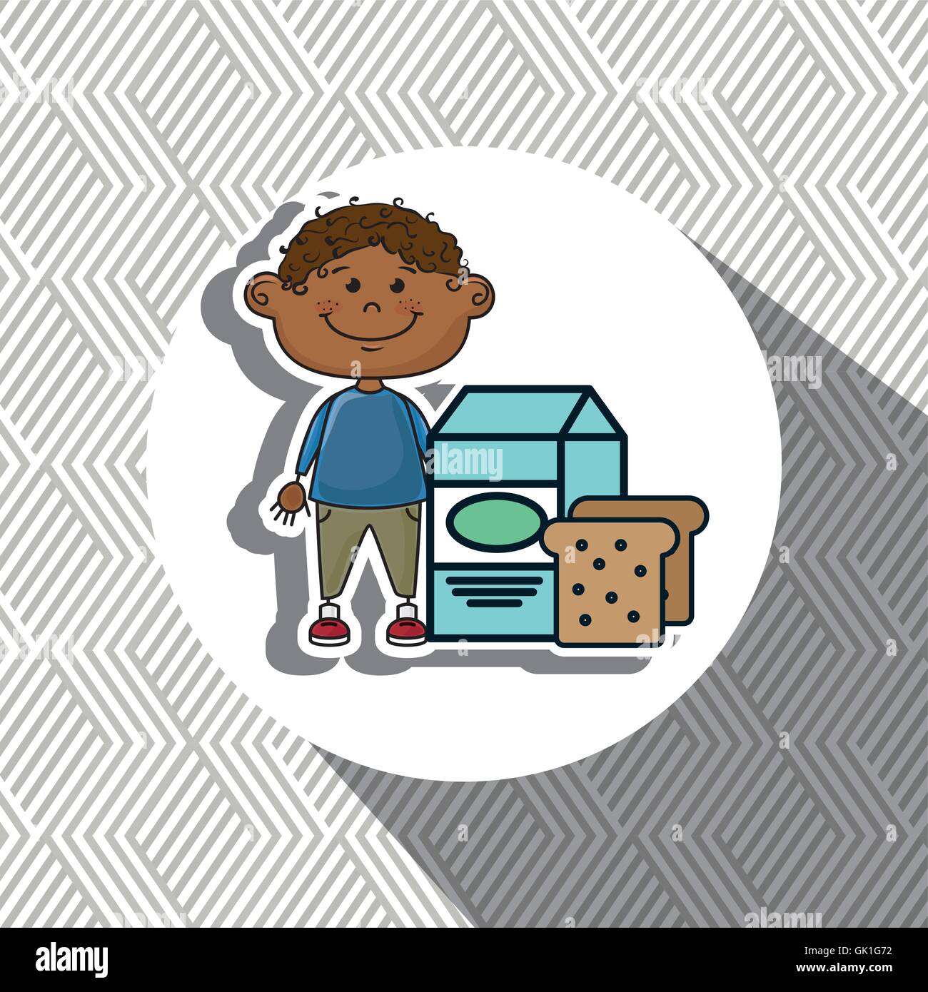 boy milk bread Stock Vector Image & Art - Alamy