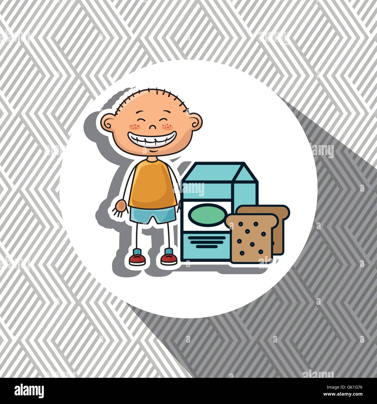 boy milk bread Stock Vector Image & Art - Alamy