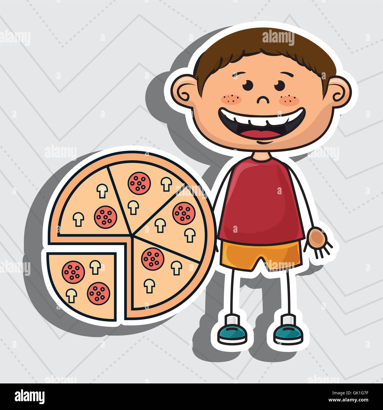 boy pizza fast food Stock Vector Image & Art - Alamy