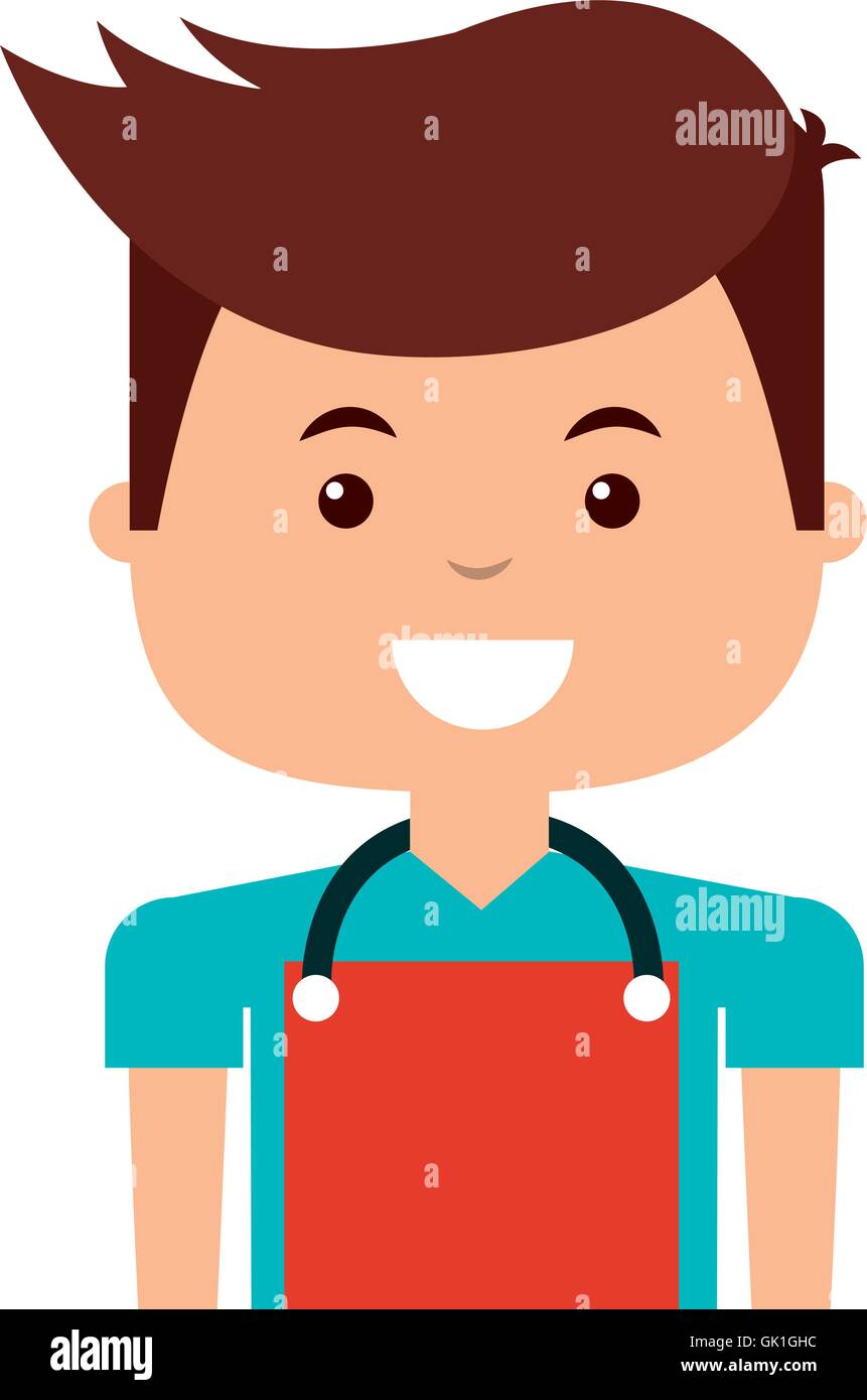 man with apron isolated icon Stock Vector Image & Art - Alamy