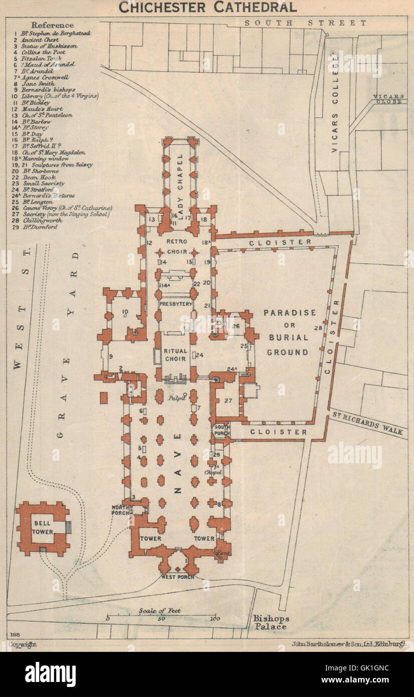 Chichester cathedral plan hi-res stock photography and images - Alamy