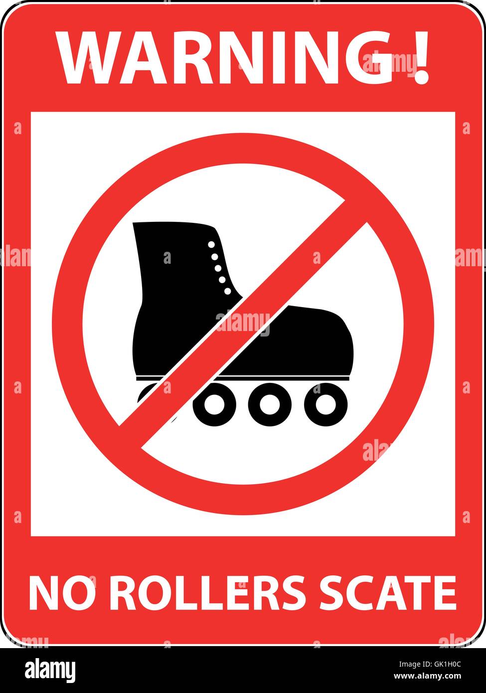 No skate, rollerskate prohibited symbol. Vector Stock Vector Image ...