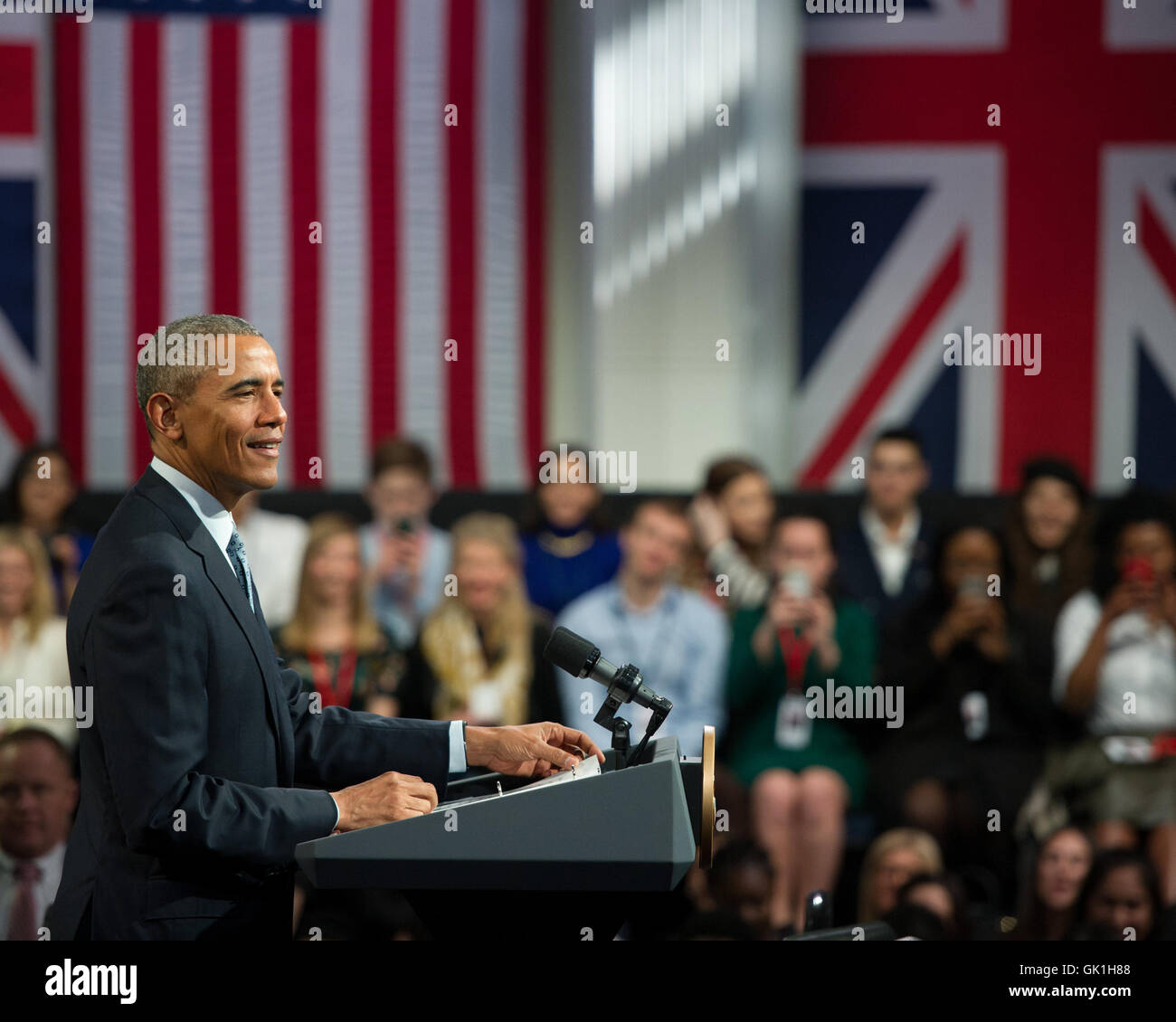 US President Barack Obama Q&A at London's Lindley Hall. Featuring ...