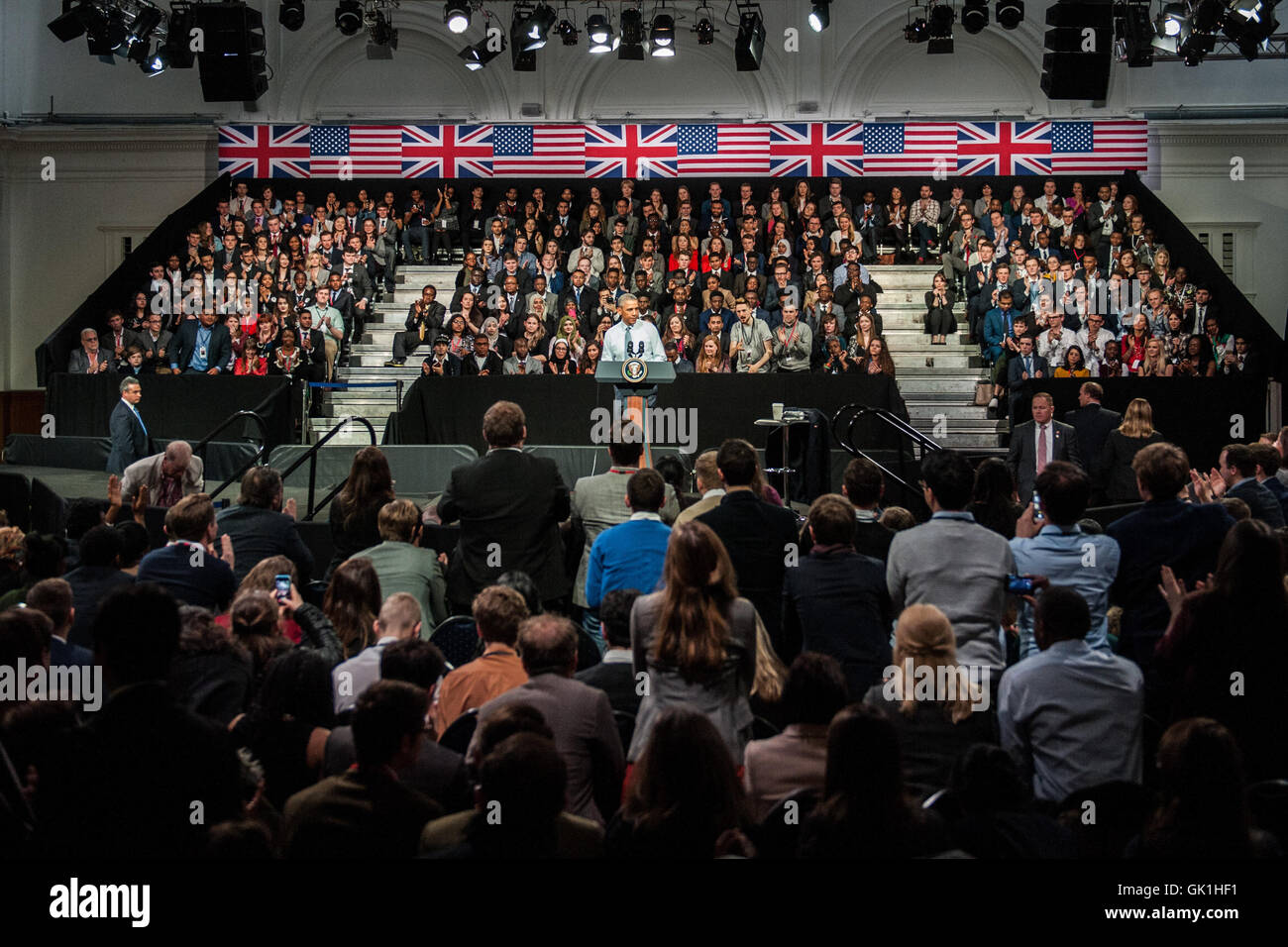 US President Barack Obama Q&A at London's Lindley Hall. Featuring ...