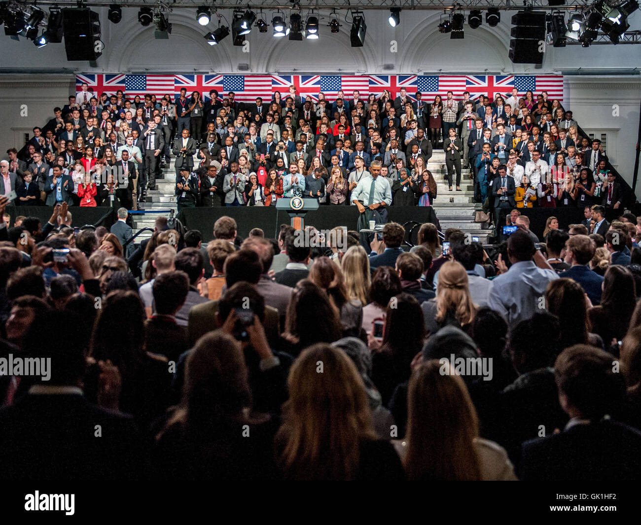 US President Barack Obama Q&A at London's Lindley Hall. Featuring ...