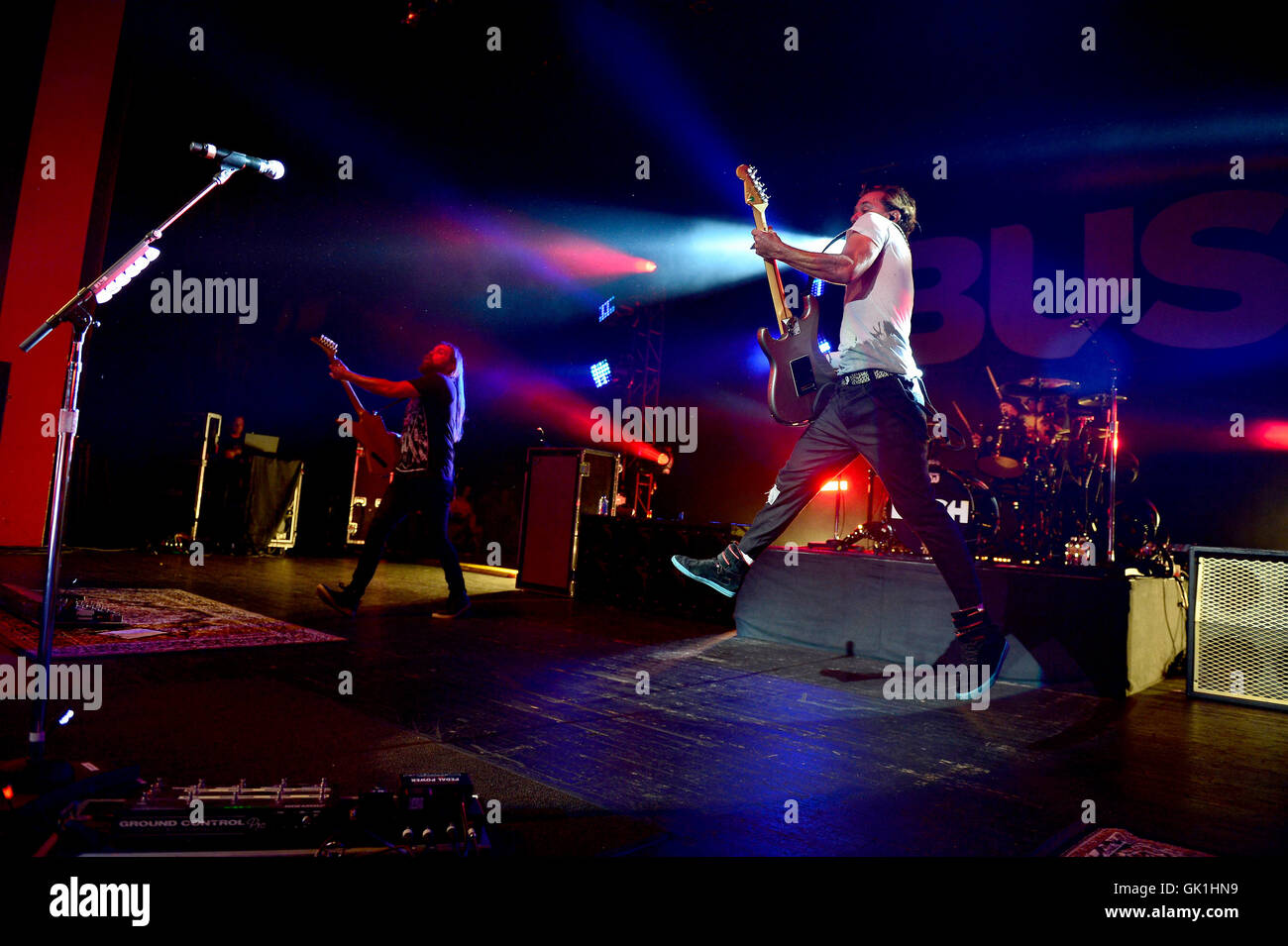 Bush performing at Fillmore Miami Beach Featuring: Chris Traynor, Gavin ...