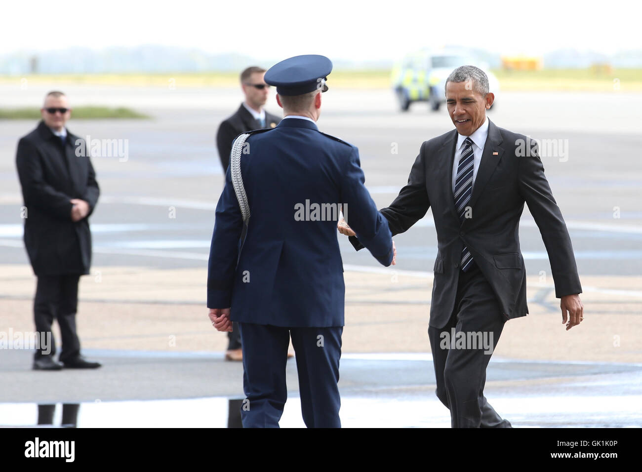 U.S President Barack Obama departs from the UK Featuring: U.S President ...