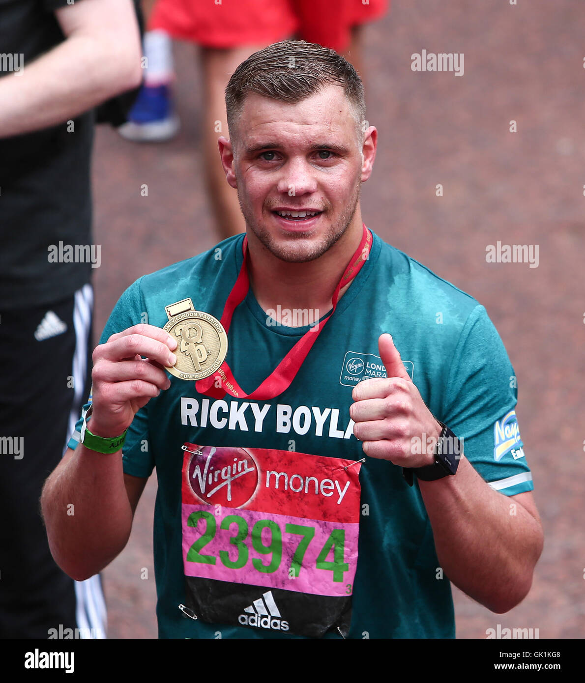 Celebrity runners in 2016 Virgin Money London Marathon Featuring: Ricky ...