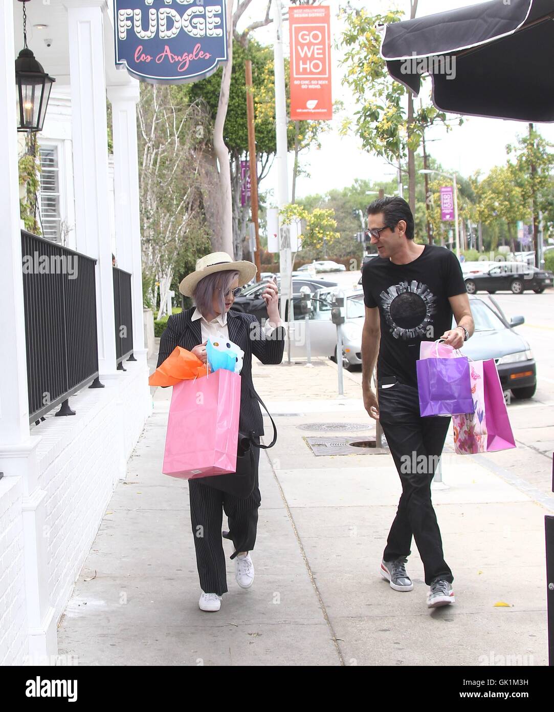 Kelly Osbourne and a friend arrive at Au Fudge in West Hollywood with ...