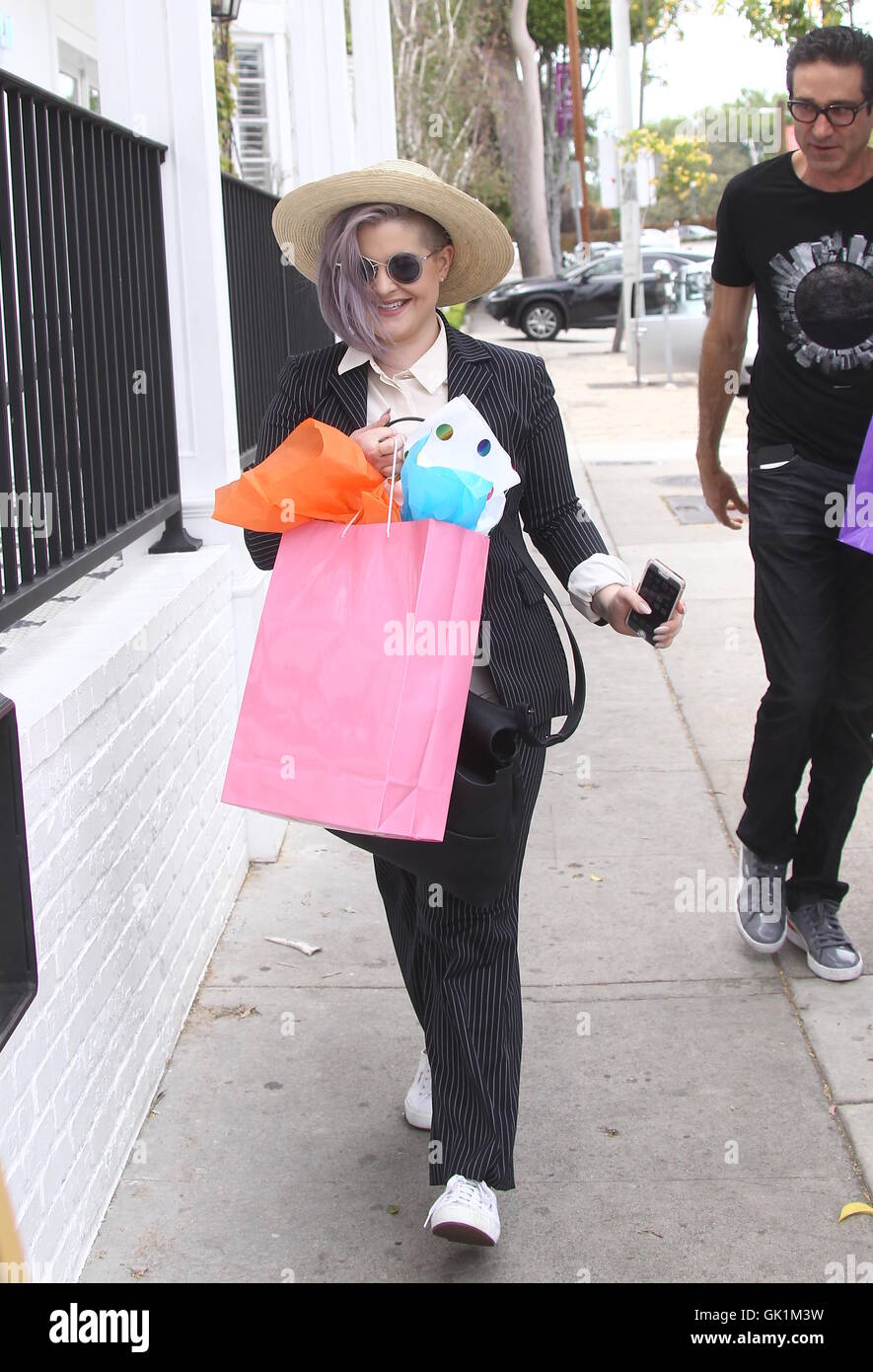 Kelly Osbourne and a friend arrive at Au Fudge in West Hollywood with ...