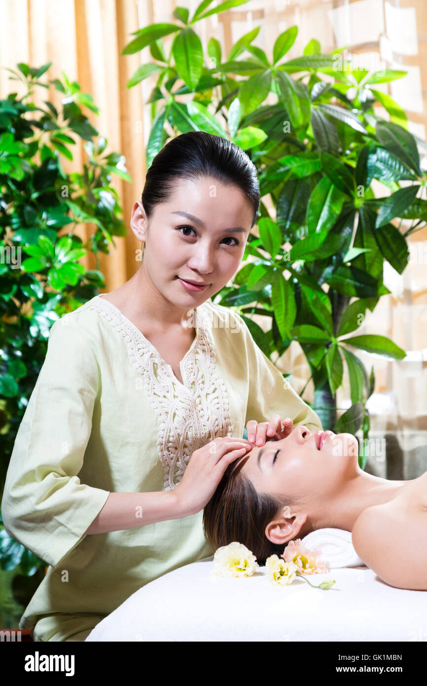 A young woman in the beauty salon skin care beauty Stock Photo - Alamy