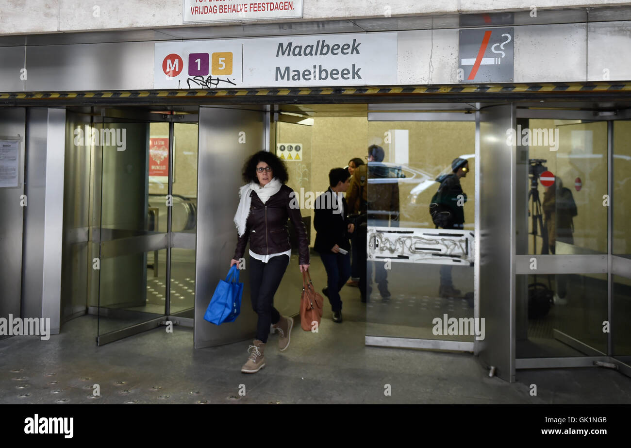Brussels Maelbeek metro station reopened today (Apr2516) for the first ...