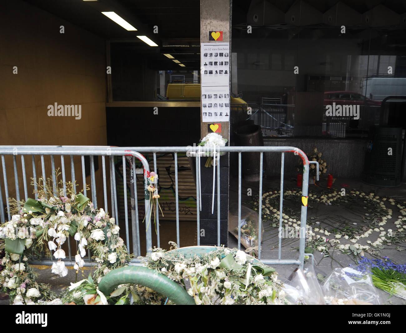 Brussels Maelbeek metro station reopened today (Apr2516) for the first ...