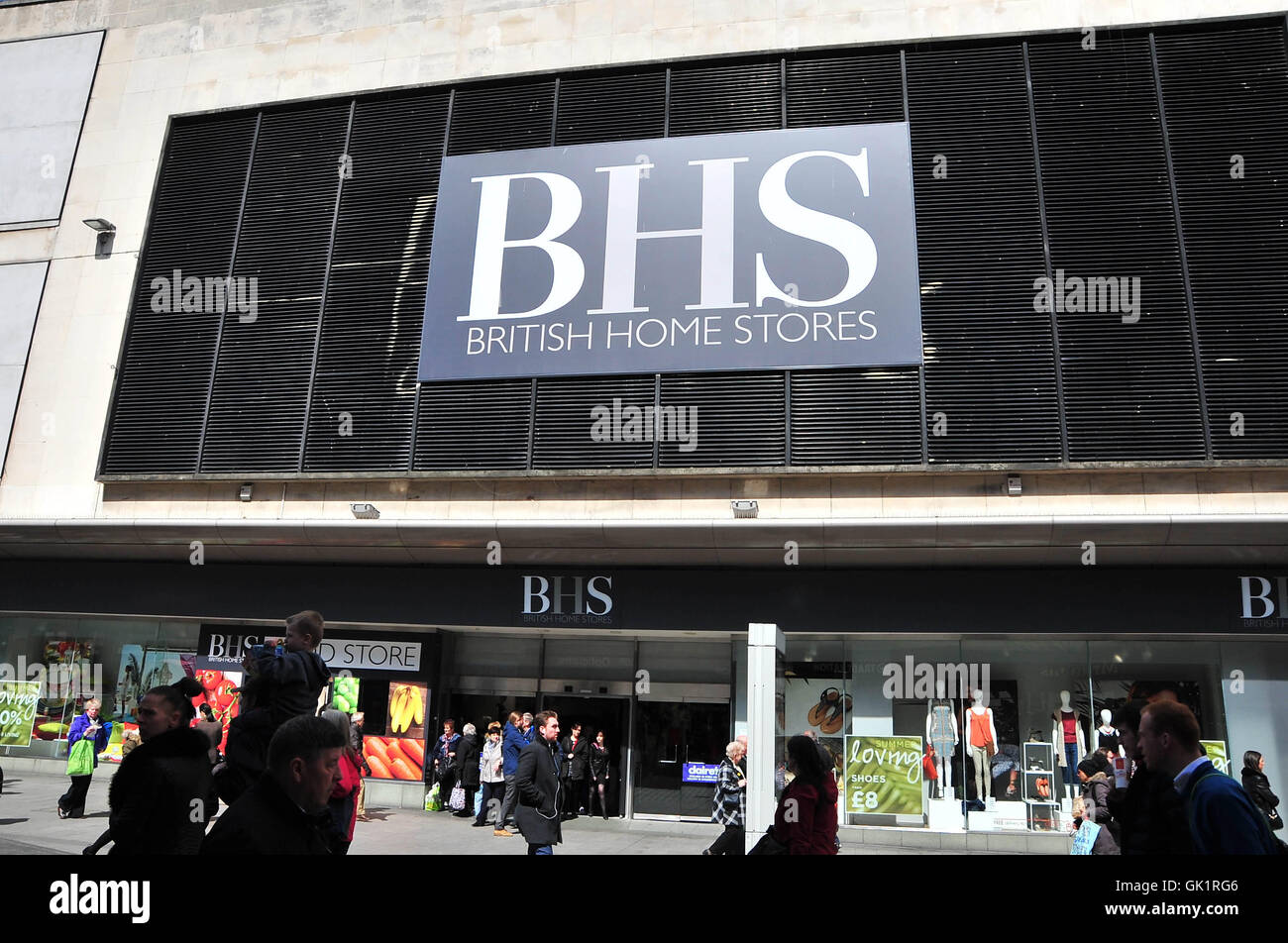 Exterior views of BHS Liverpool. The British department store chain has ...
