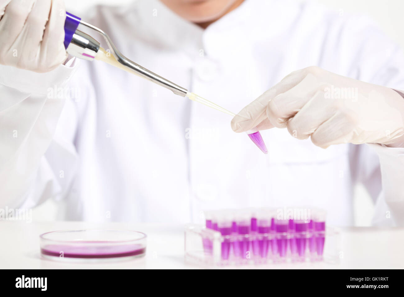 Scientists in the lab doing a science experiment Stock Photo - Alamy