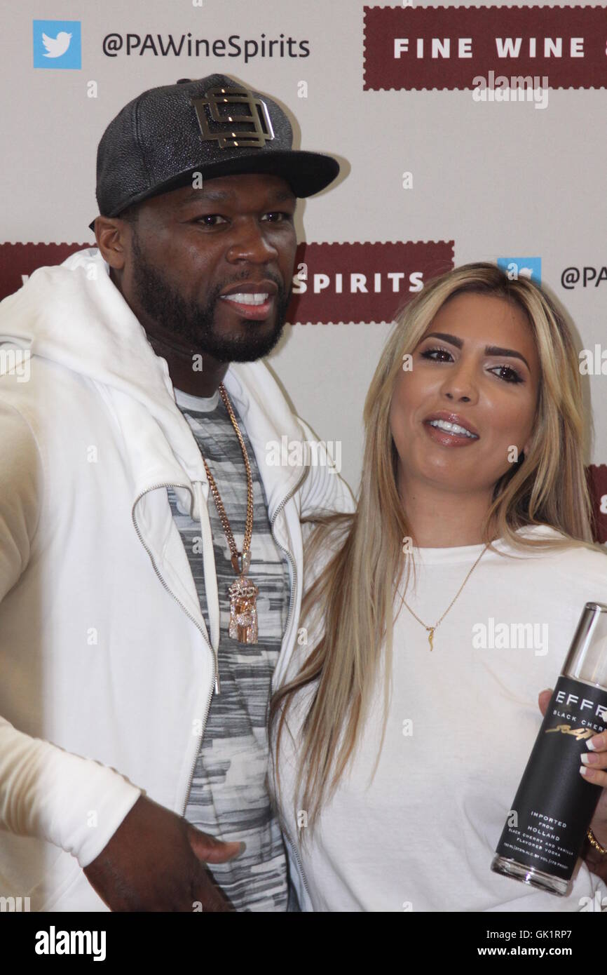 Rapper 50 Cent promotes Effen Vodka at a fine wine and spirits store in ...