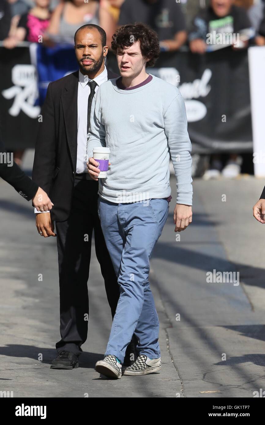 Evan Peters seen arriving at the ABC studios for Jimmy Kimmel Live ...