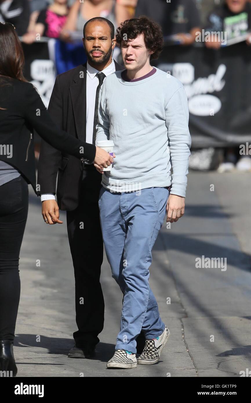 Evan Peters seen arriving at the ABC studios for Jimmy Kimmel Live ...