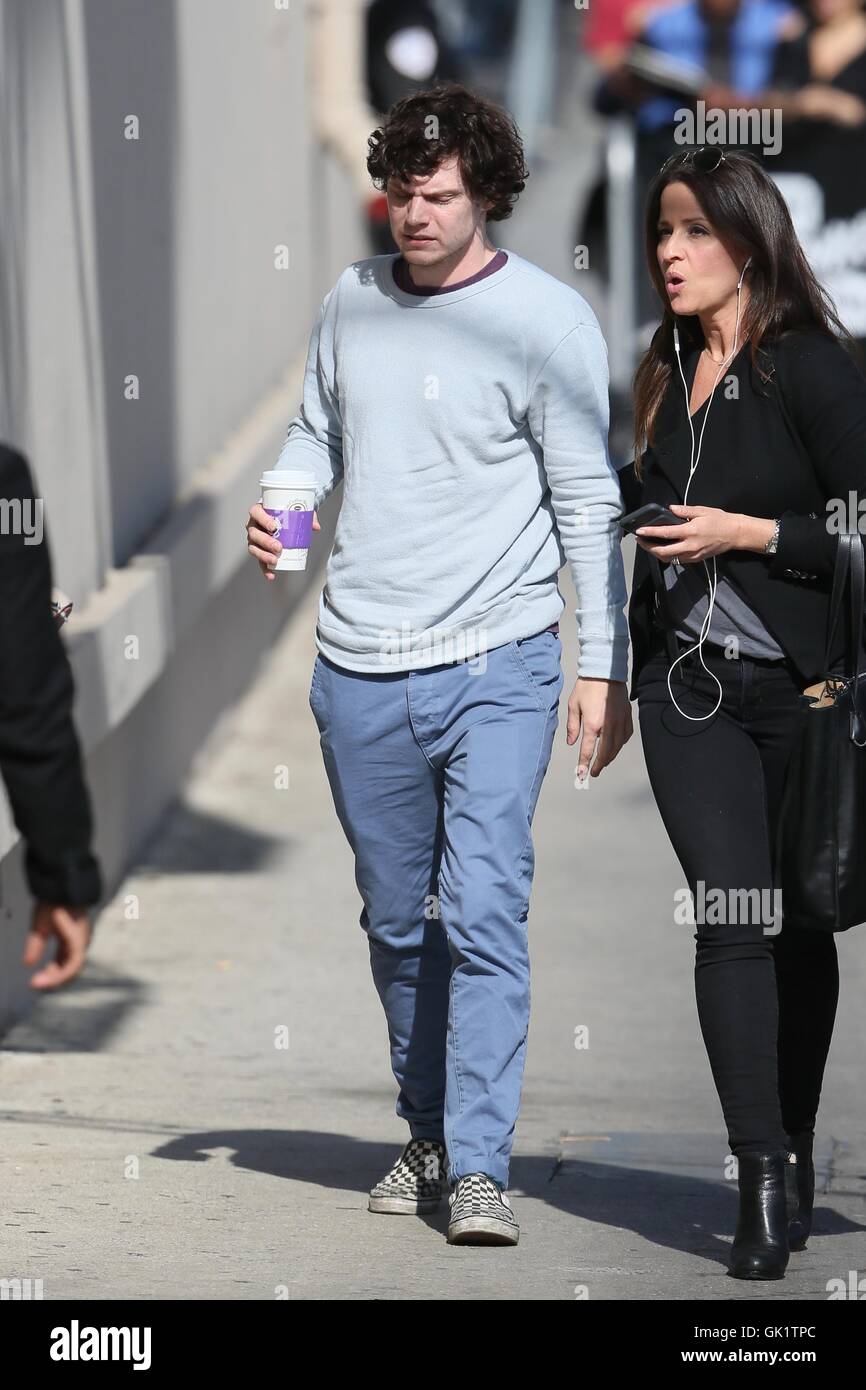 Evan Peters seen arriving at the ABC studios for Jimmy Kimmel Live ...