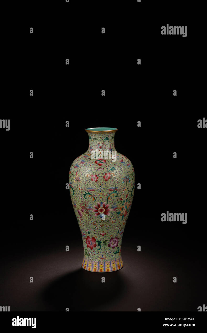 Floral Scroll multicolored vase Stock Photo - Alamy