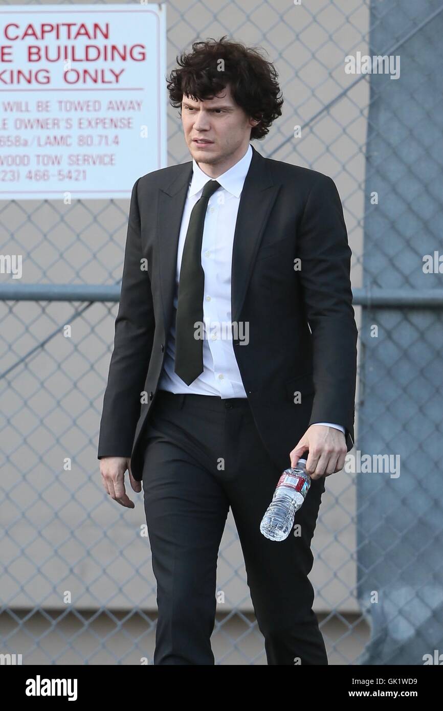 Evan Peters seen leaving the ABC studios after Jimmy Kimmel Live ...