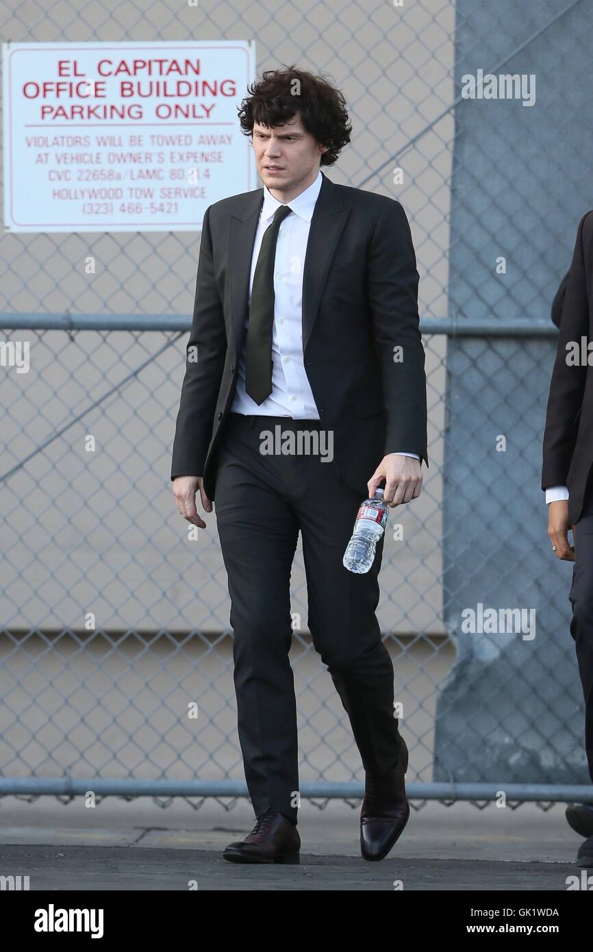 Evan Peters seen leaving the ABC studios after Jimmy Kimmel Live ...