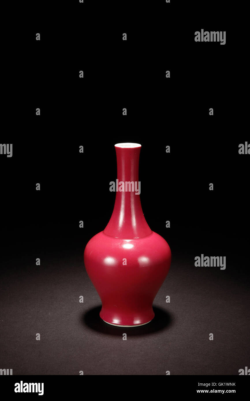 Red glaze flask Stock Photo - Alamy
