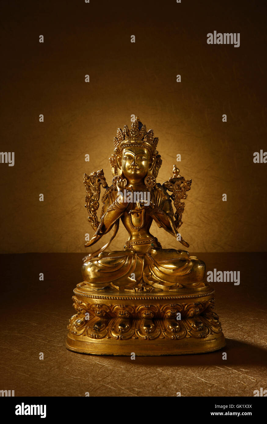Copper gilt Tara Stock Photo - Alamy