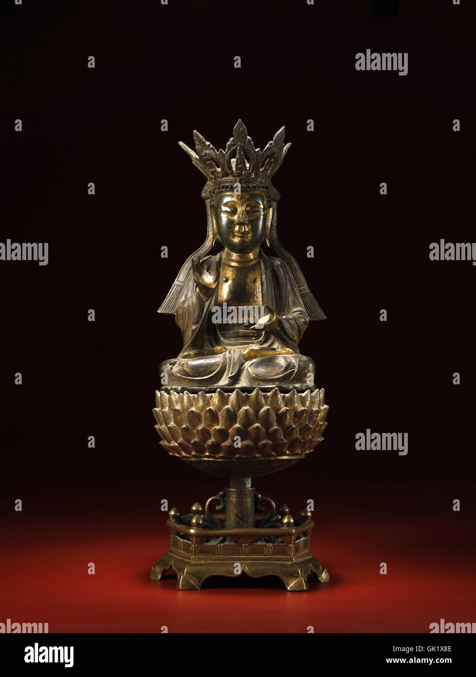 Copper gilt Kannon Stock Photo - Alamy