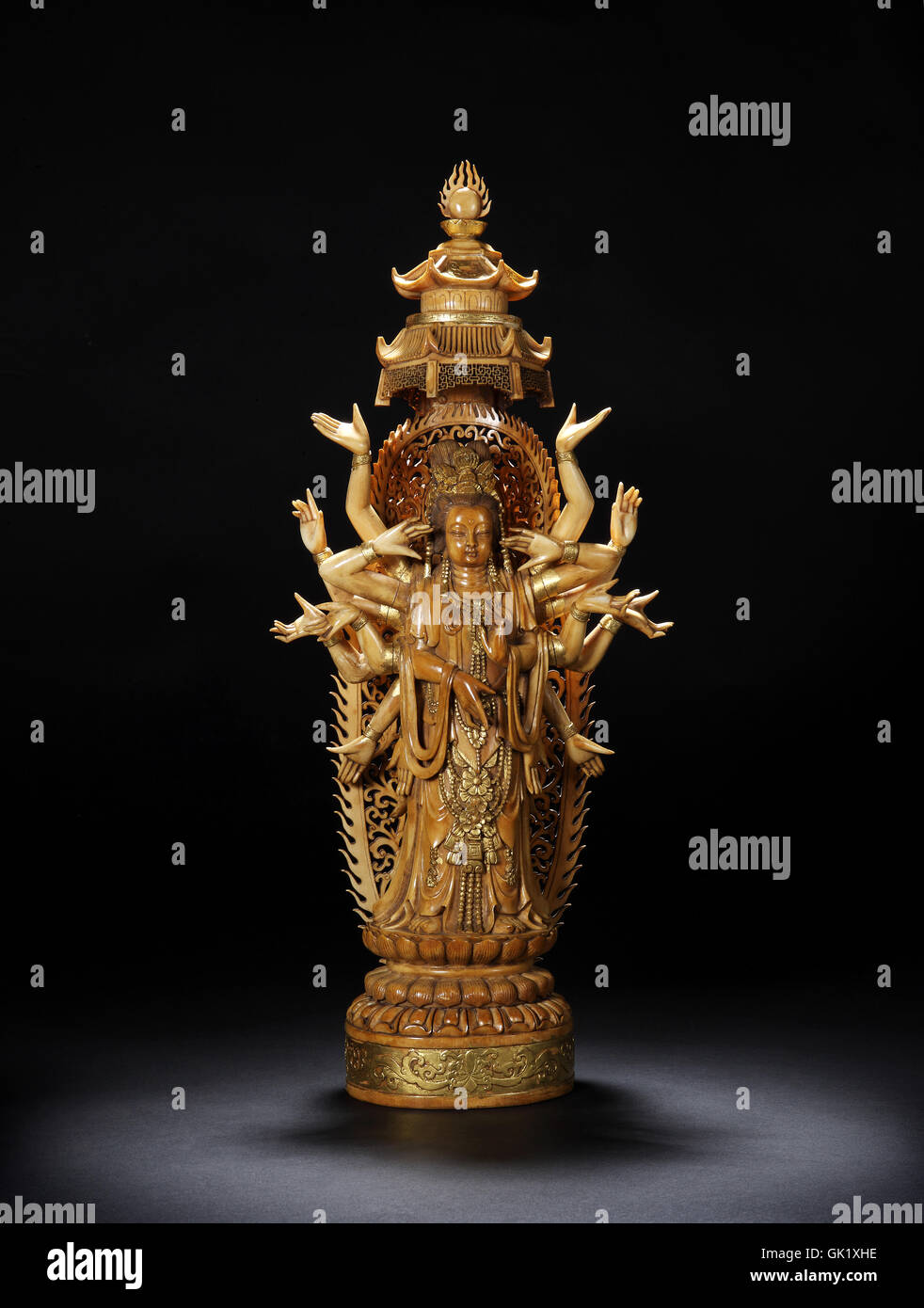 Ivory carving Senju Kannon Stock Photo - Alamy