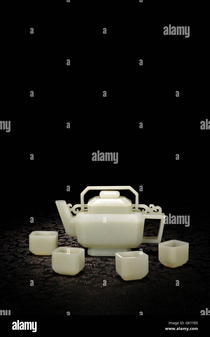 Sapphire tea set Stock Photo - Alamy