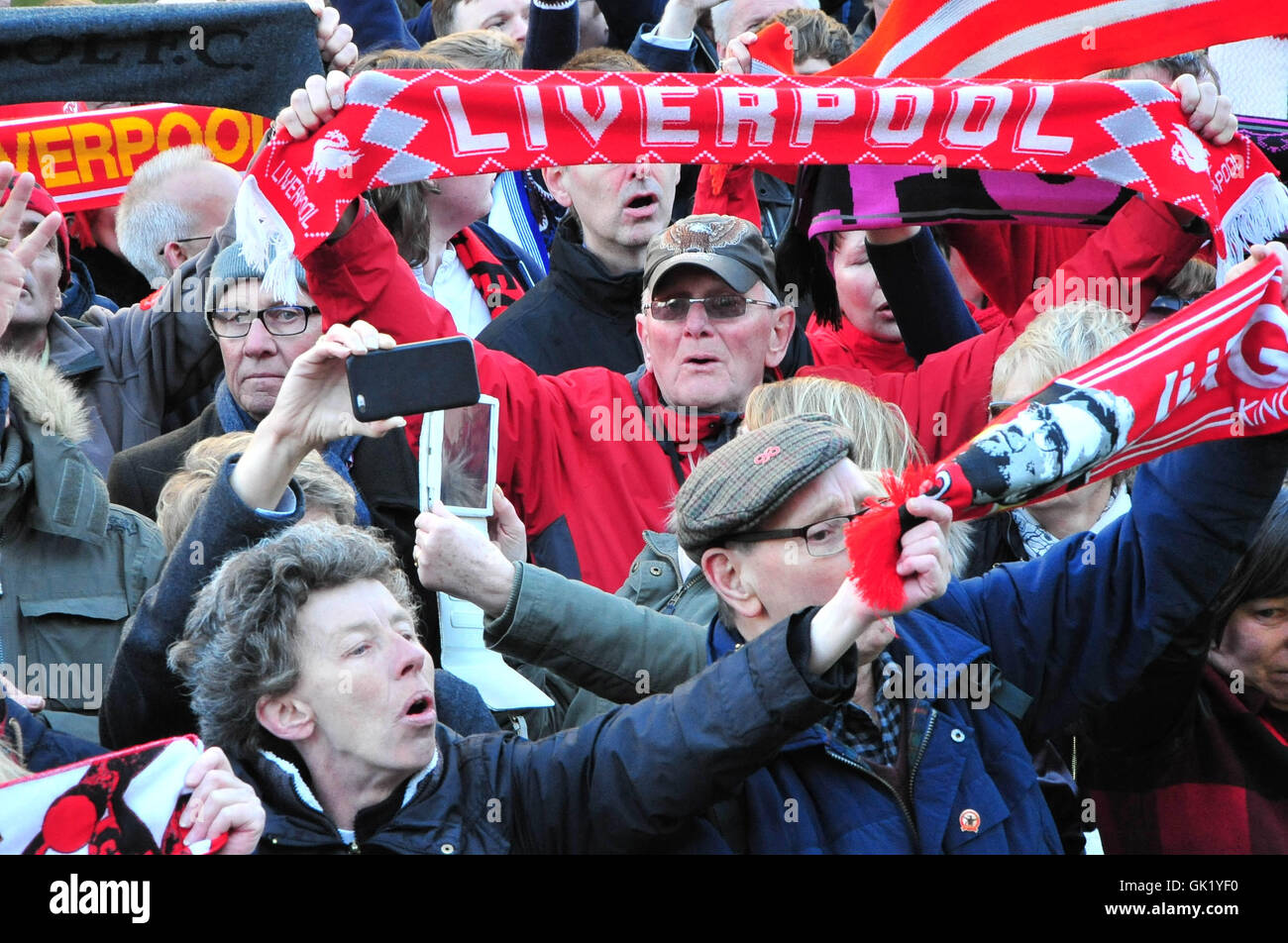 a vigil is held at St Georges hall,Liverpool. in memory of the 96who ...