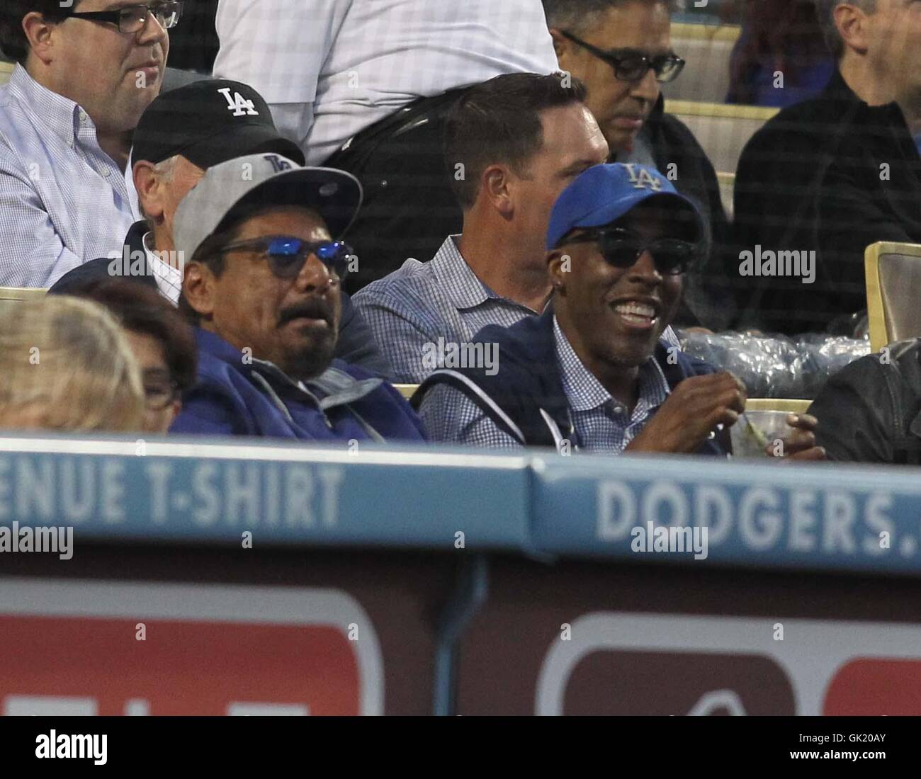 Celebrities attend the Los Angeles Dodgers game Featuring: George Lopez ...