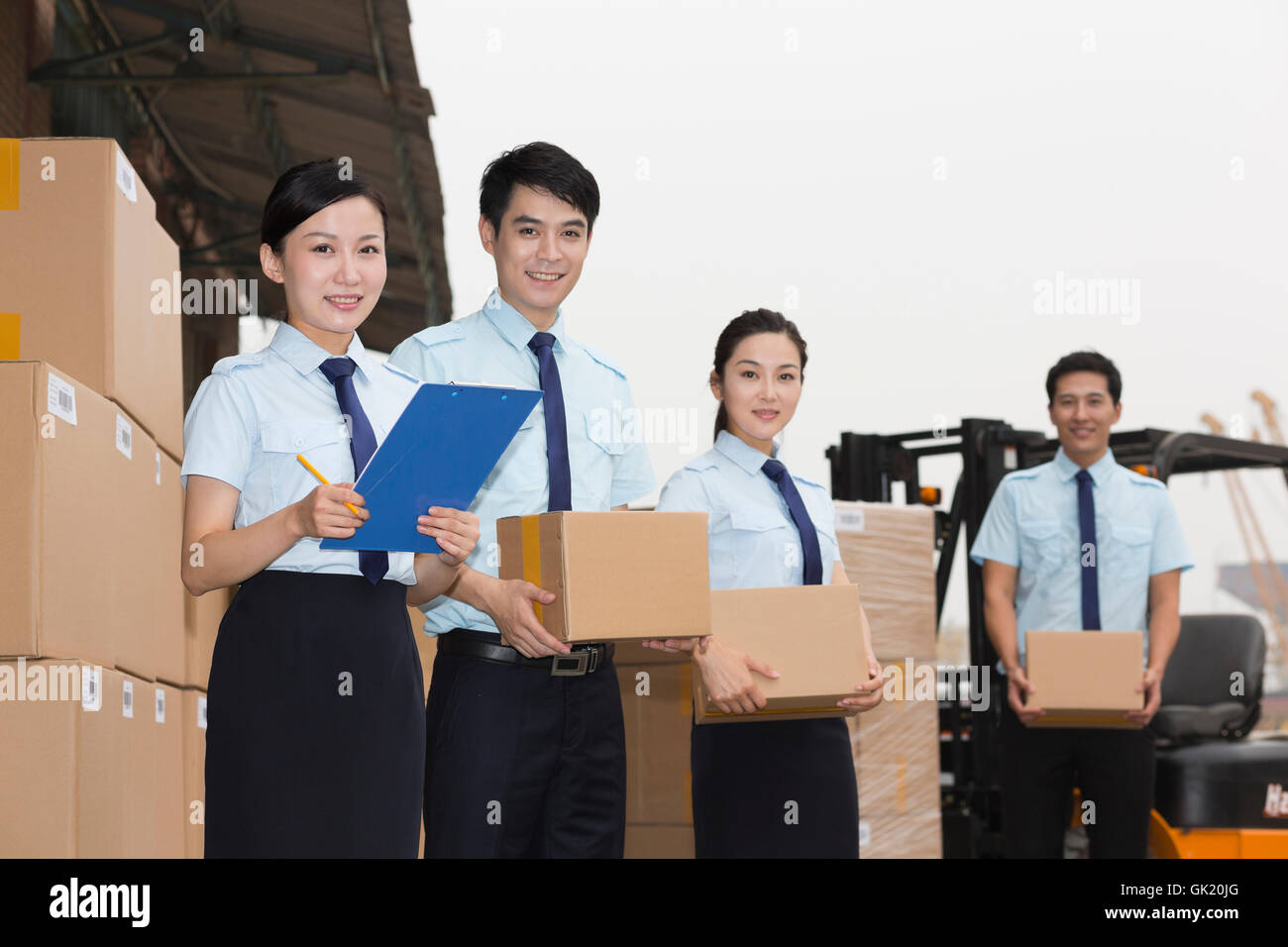 Logistics Warehouse Management Team Stock Photo - Alamy