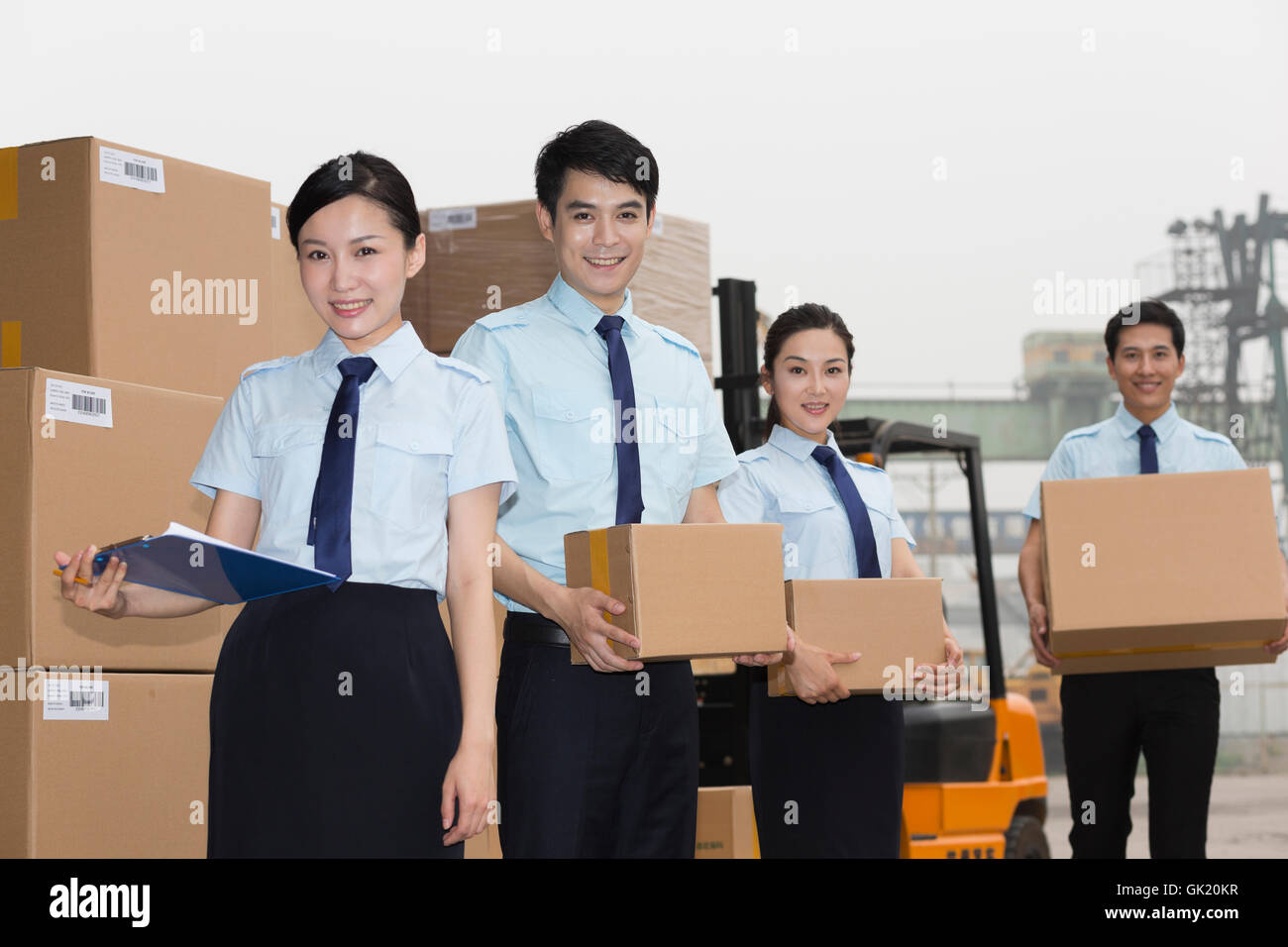 Logistics Warehouse Management Team Stock Photo - Alamy