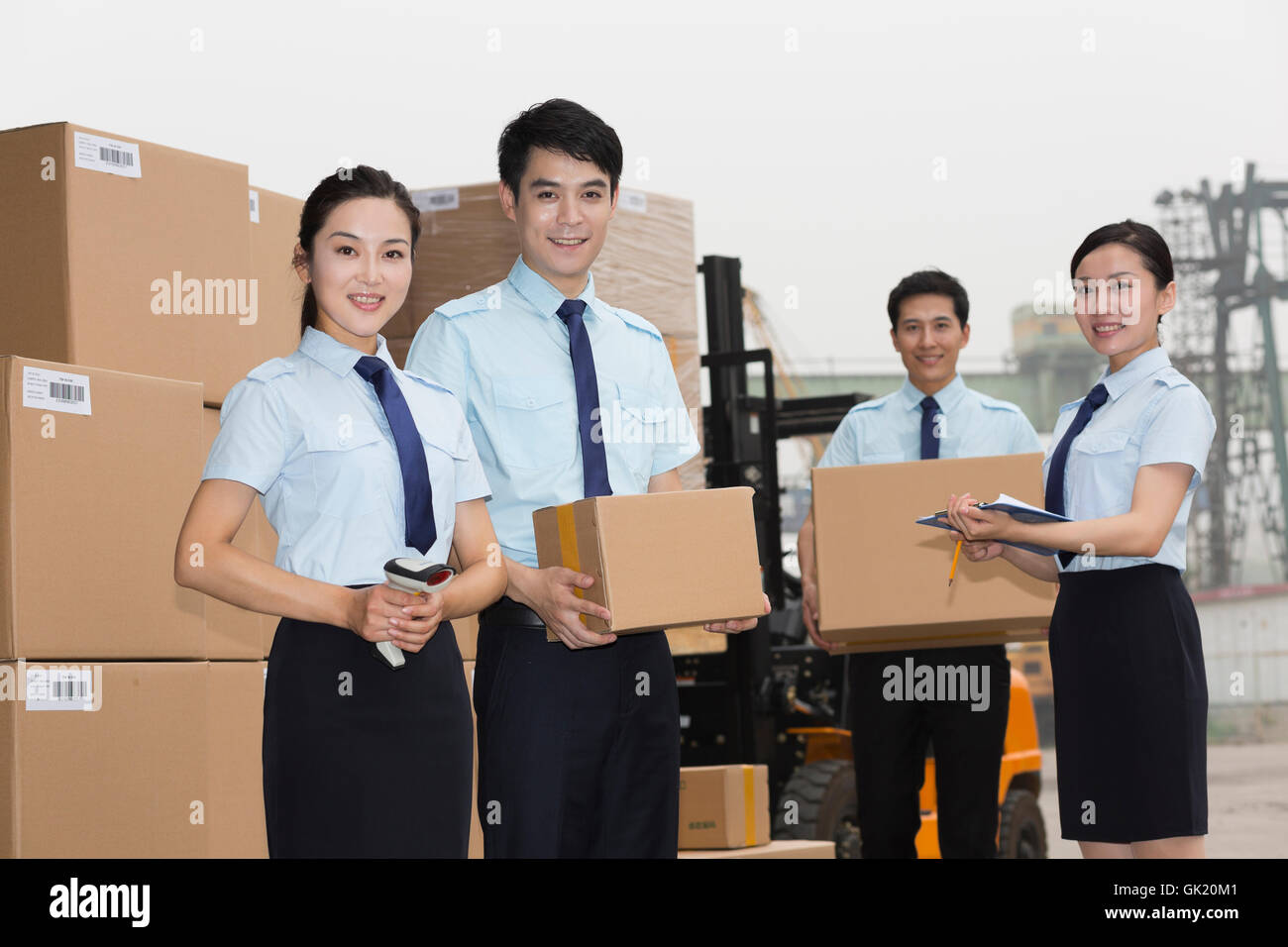 Logistics Warehouse Management Team Stock Photo - Alamy