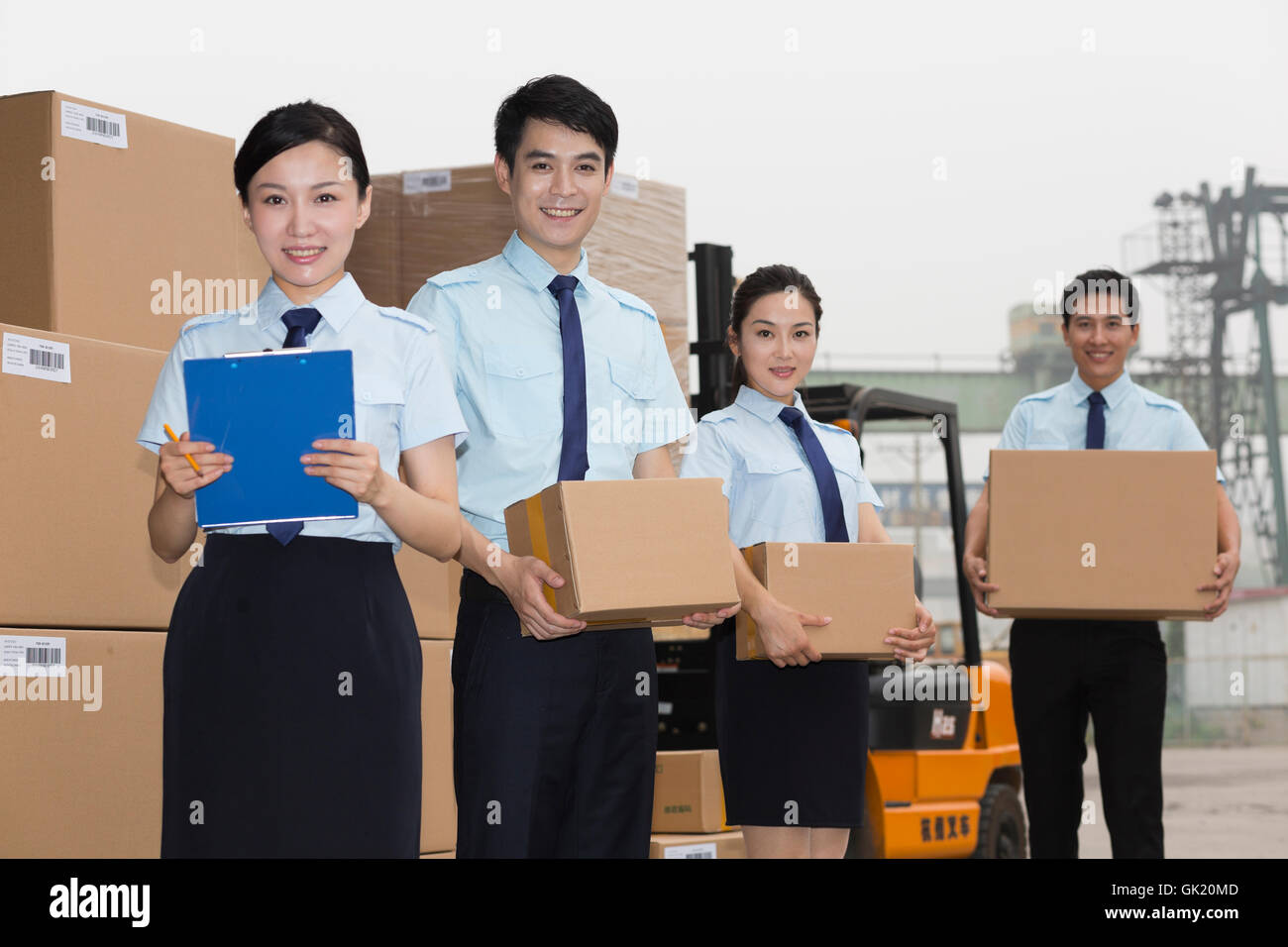 Logistics Warehouse Management Team Stock Photo - Alamy