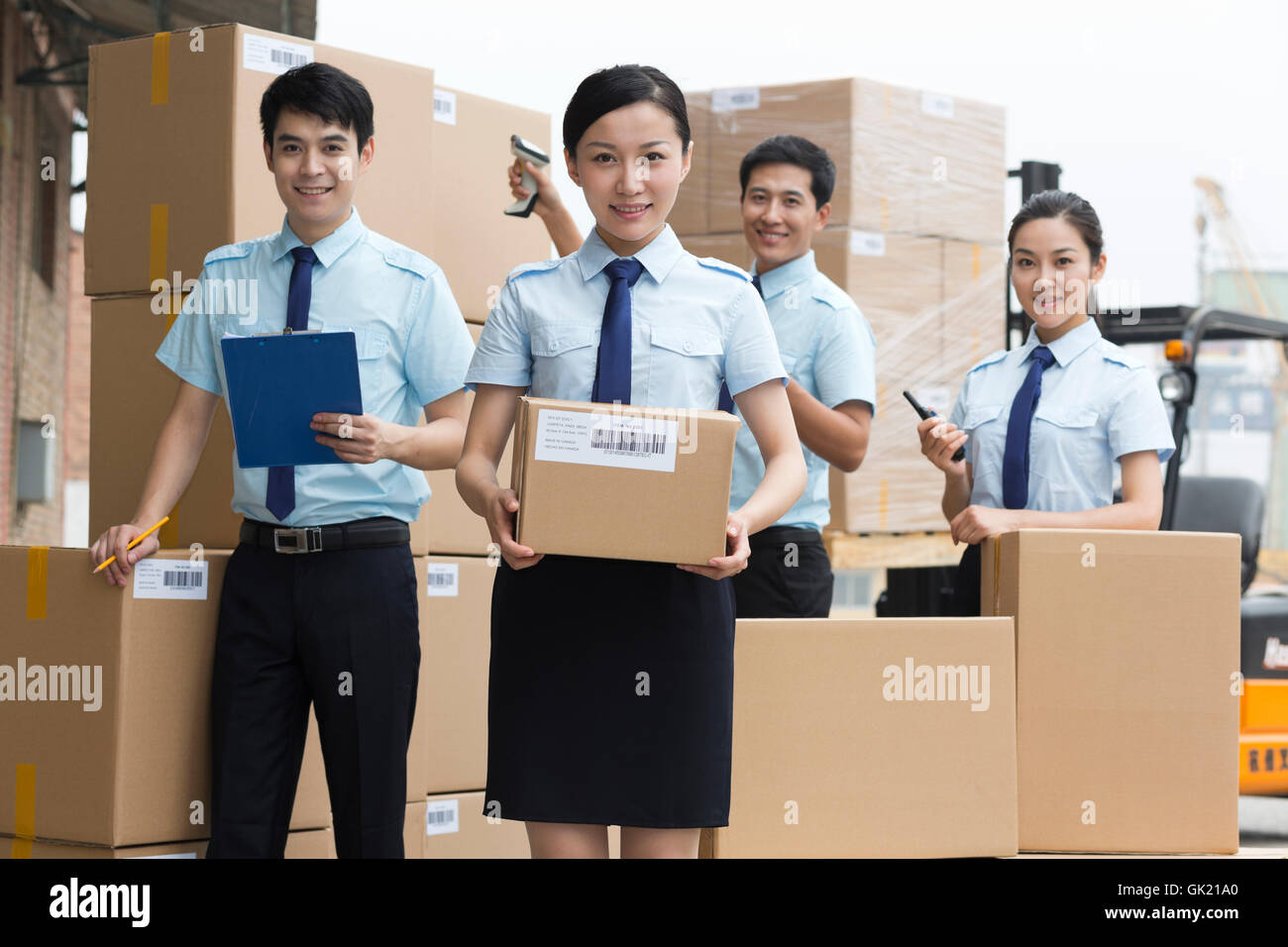 Logistics Warehouse Management Team Stock Photo - Alamy