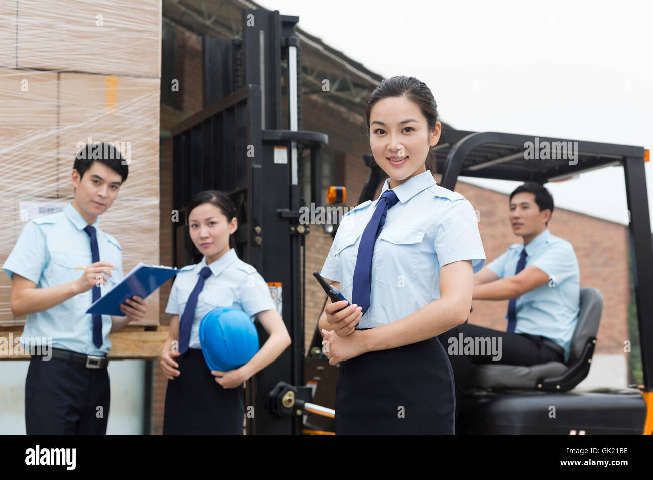 Logistics Warehouse Management Team Stock Photo - Alamy