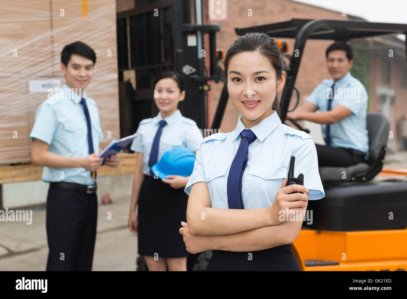 Logistics Warehouse Management Team Stock Photo - Alamy