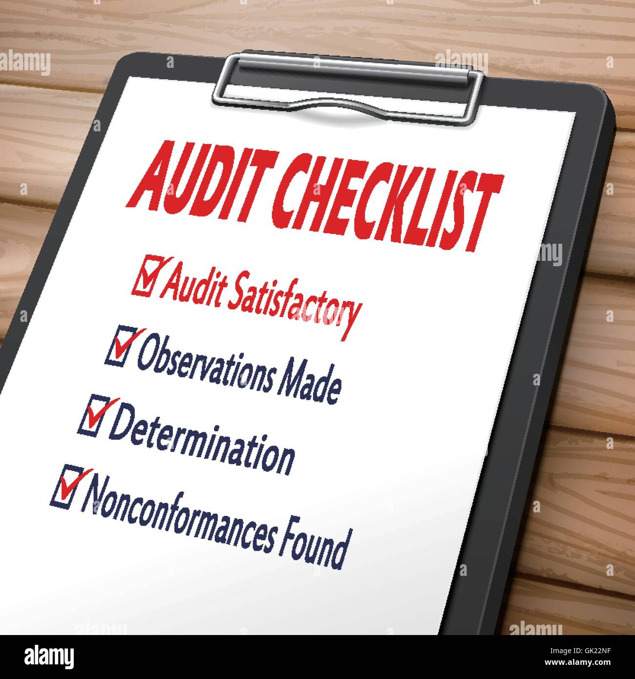 audit checklist clipboard 3D image with check boxes marked for related ...