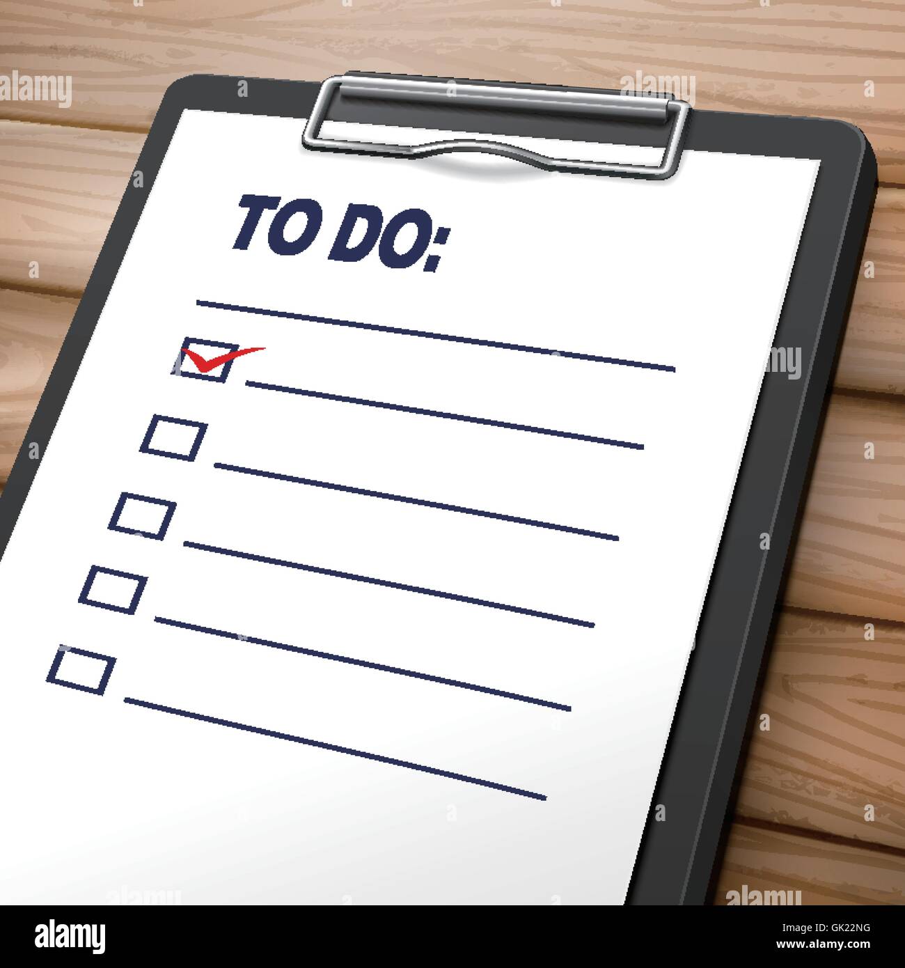 to do list clipboard 3D image with check boxes on it Stock Vector Image ...