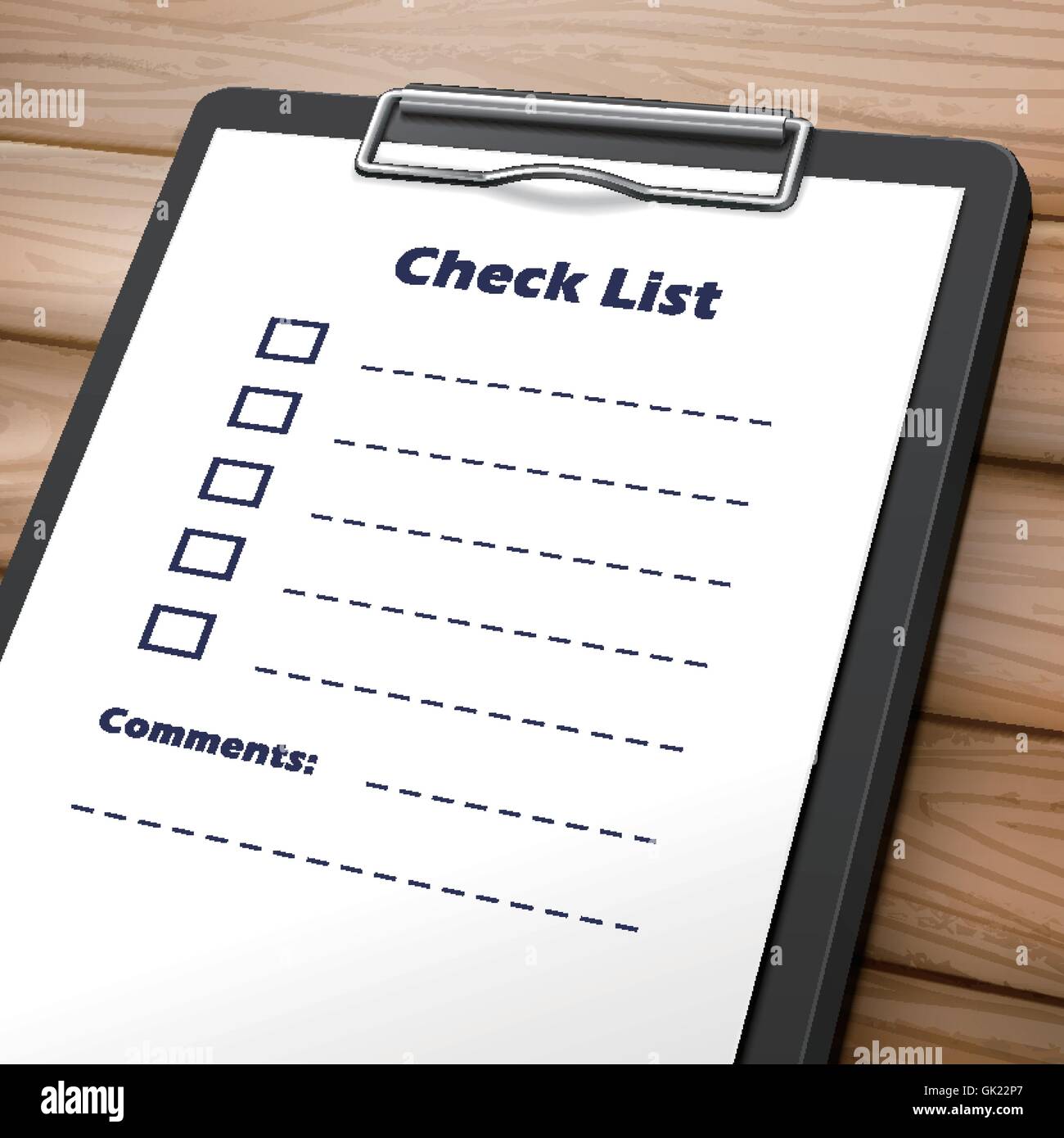 checklist clipboard 3D image with check boxes on it Stock Vector Image ...