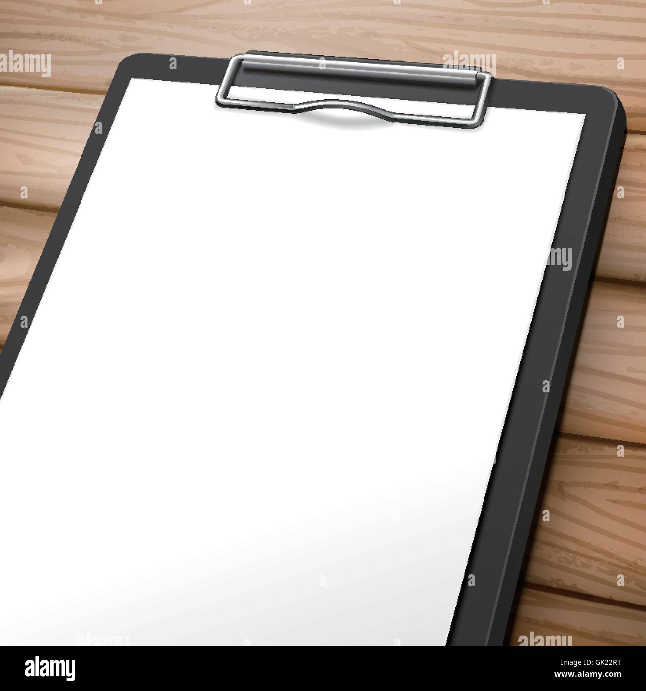Office table with blank notepad Stock Vector Images - Alamy