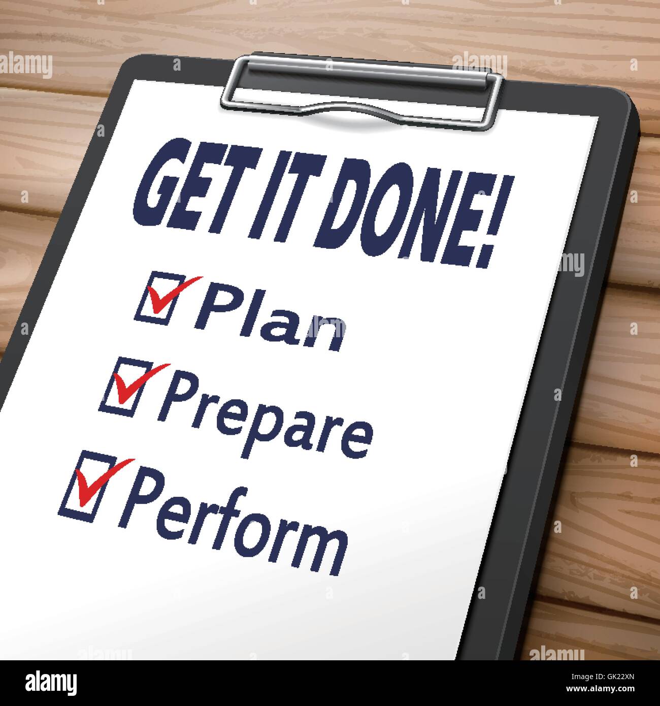 get it done clipboard 3D image with check boxes marked for plan ... get it done clipboard 3D image with check boxes marked for plan ...