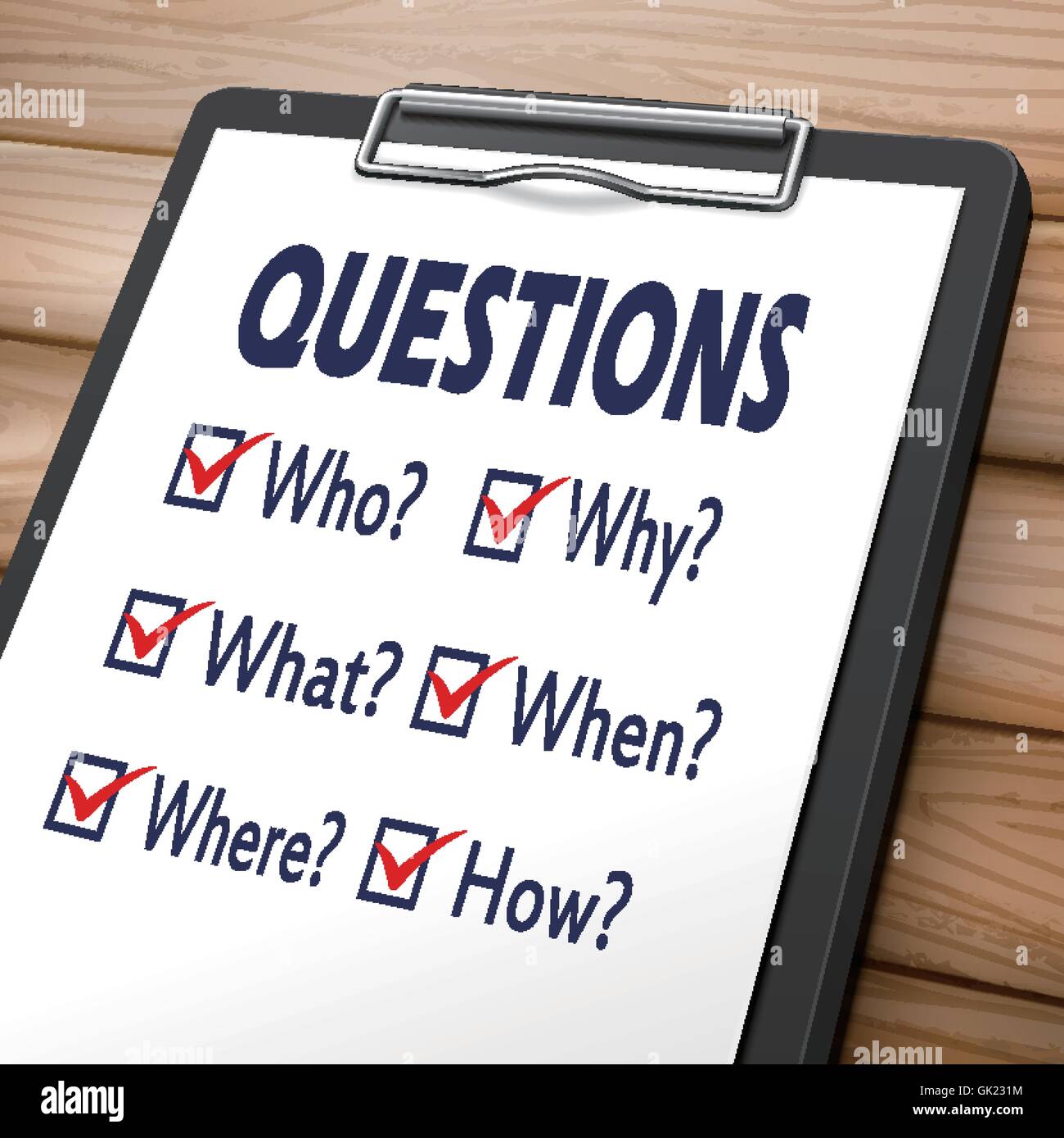 What when where who why Stock Vector Images - Alamy