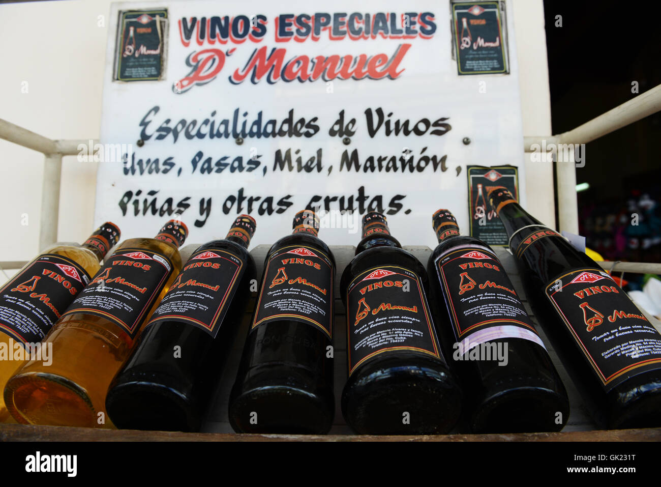 Cuban wines on sale in western Cuba Stock Photo - Alamy
